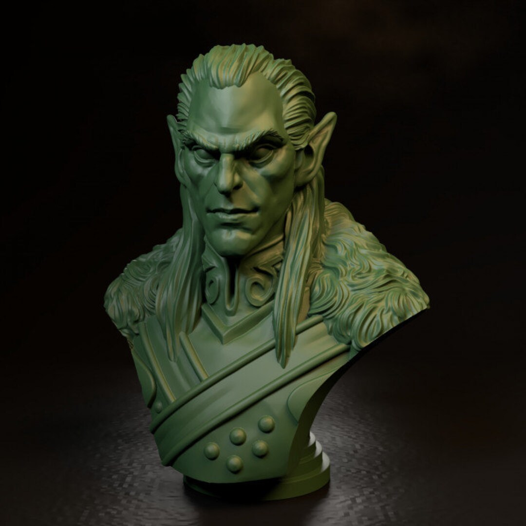Rahadin, Dusk Elf Bust Model for Painting and Collections, Table Top ...