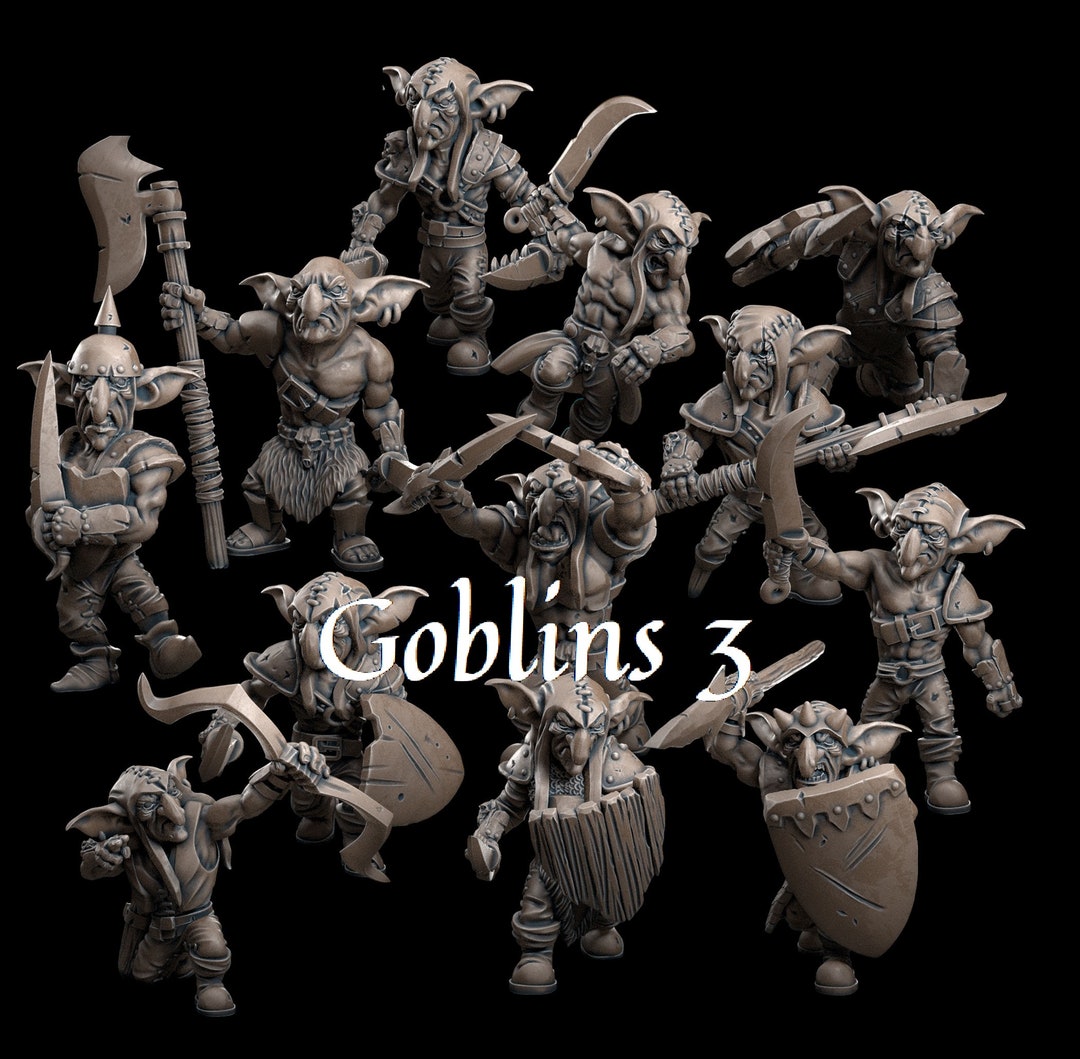 Goblin Models Set 3 for RPG Wargames,npcs - Etsy
