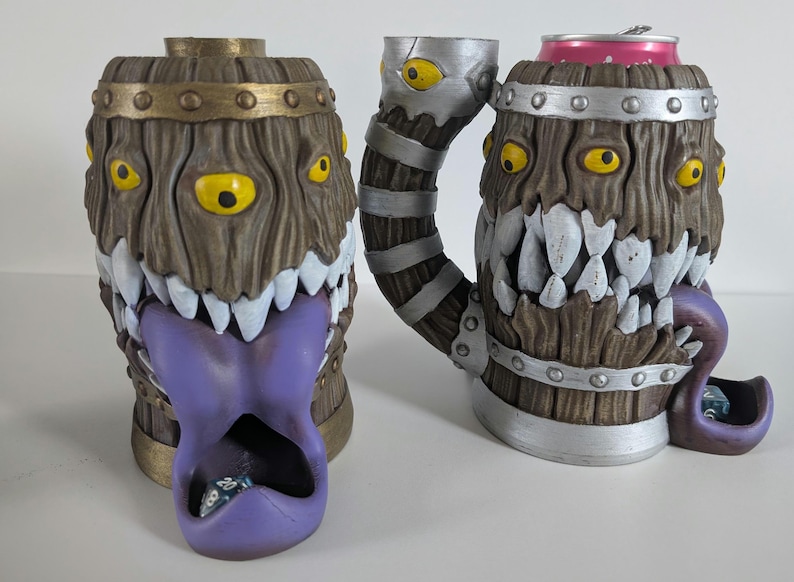 Mimic Mug Drink Holder and Dice Tower Gift Idea - Etsy