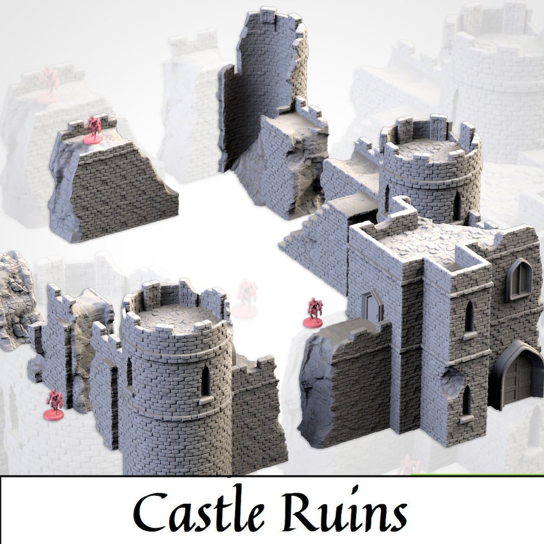 Castle Ruin XL Terrain Set for Wargaming Terrain Rpg Dnd Role Playing ...