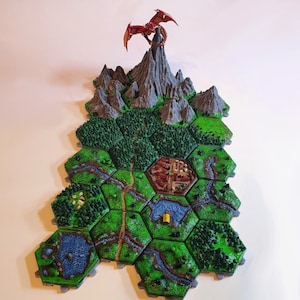 Hexagon Terrain Piece Map Making Modular Wargames Rpgs - Etsy