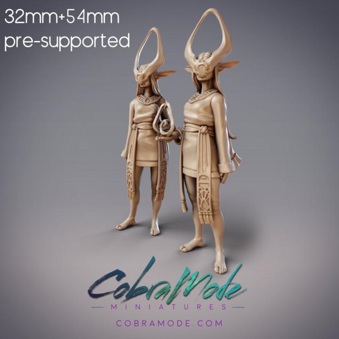 Stygian Void Mage Twins - Eshraq & Isra, Children of Ydris | Cobramode | Tabletop RPG | 28-32mm ...