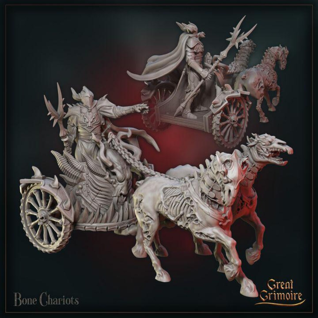 Resin Bone Chariots: Tabletop RPG Miniature - Dnd Model (32-110mm - Etsy