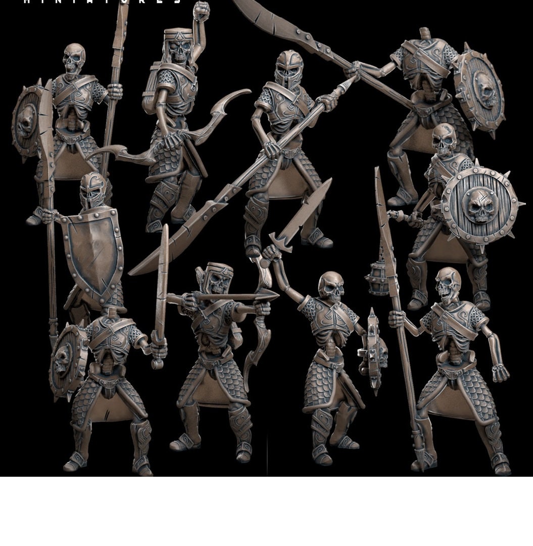 Skeleton Warriors Models for RPG Wargames Npcs - Etsy UK