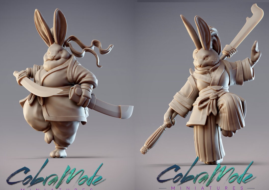 Rabbitfolk Guanghan Swordsman Indigo Jade, Rabbit Fighter Swordswoman ...