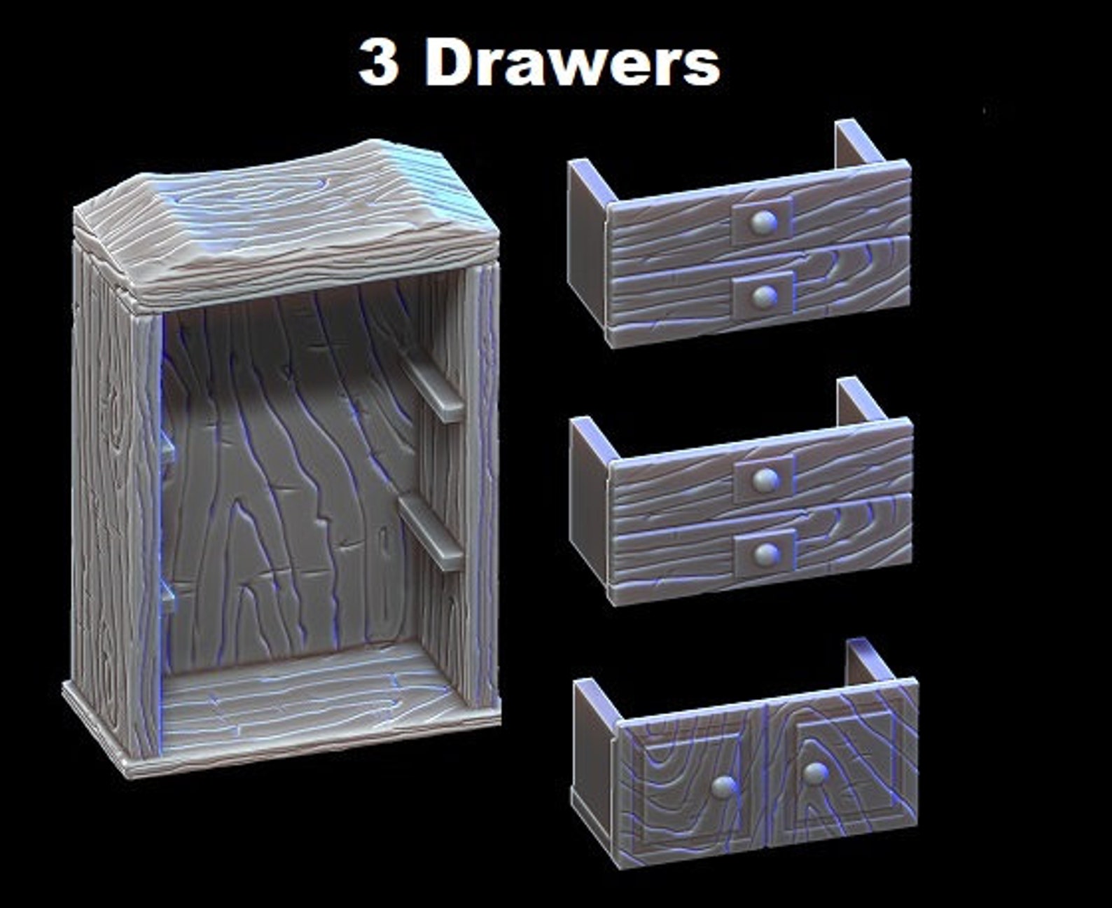 Bookcase Wardrobe Furniture Props Models for RPG Wargames - Etsy