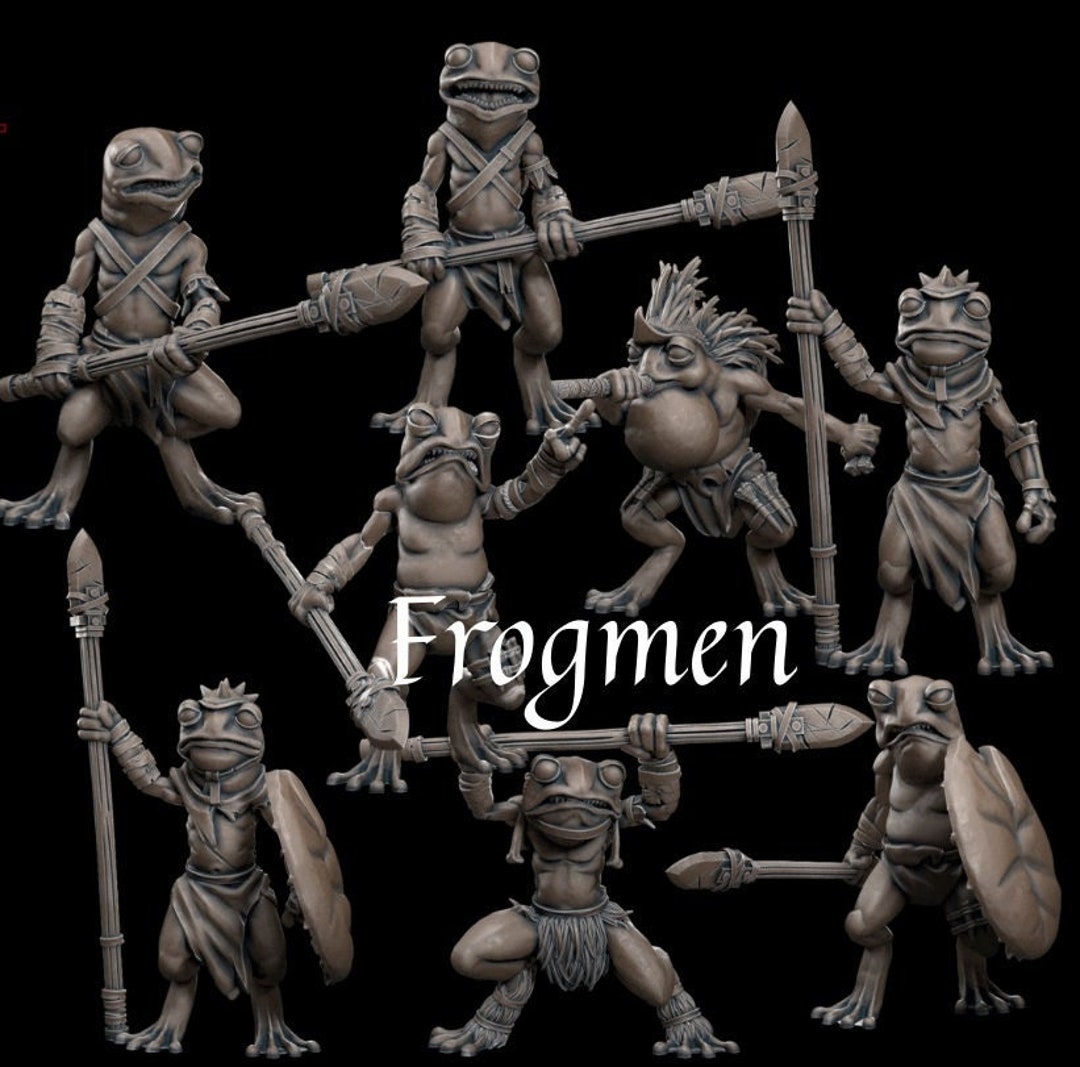 Frogman Frog Man Models for Rpgs, Wargames,npcs Bullywug - Etsy UK