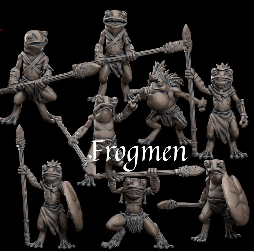 Frogman Frog Man Models for Rpgs Wargamesnpcs Bullywug - Etsy UK