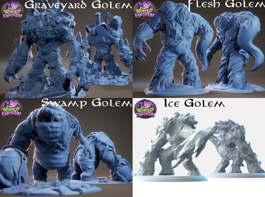 Golem, Elemental Monster Table Top Games, Wargames Dnd Rpgs - Etsy UK