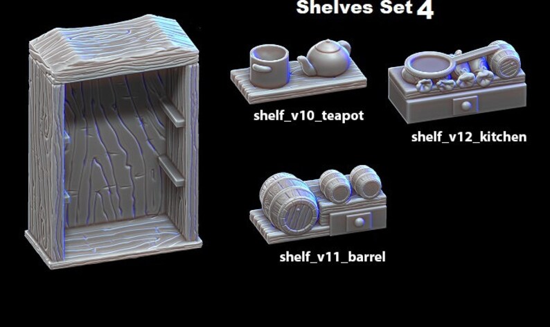 Bookcase Wardrobe Furniture Props Models for RPG Wargames - Etsy