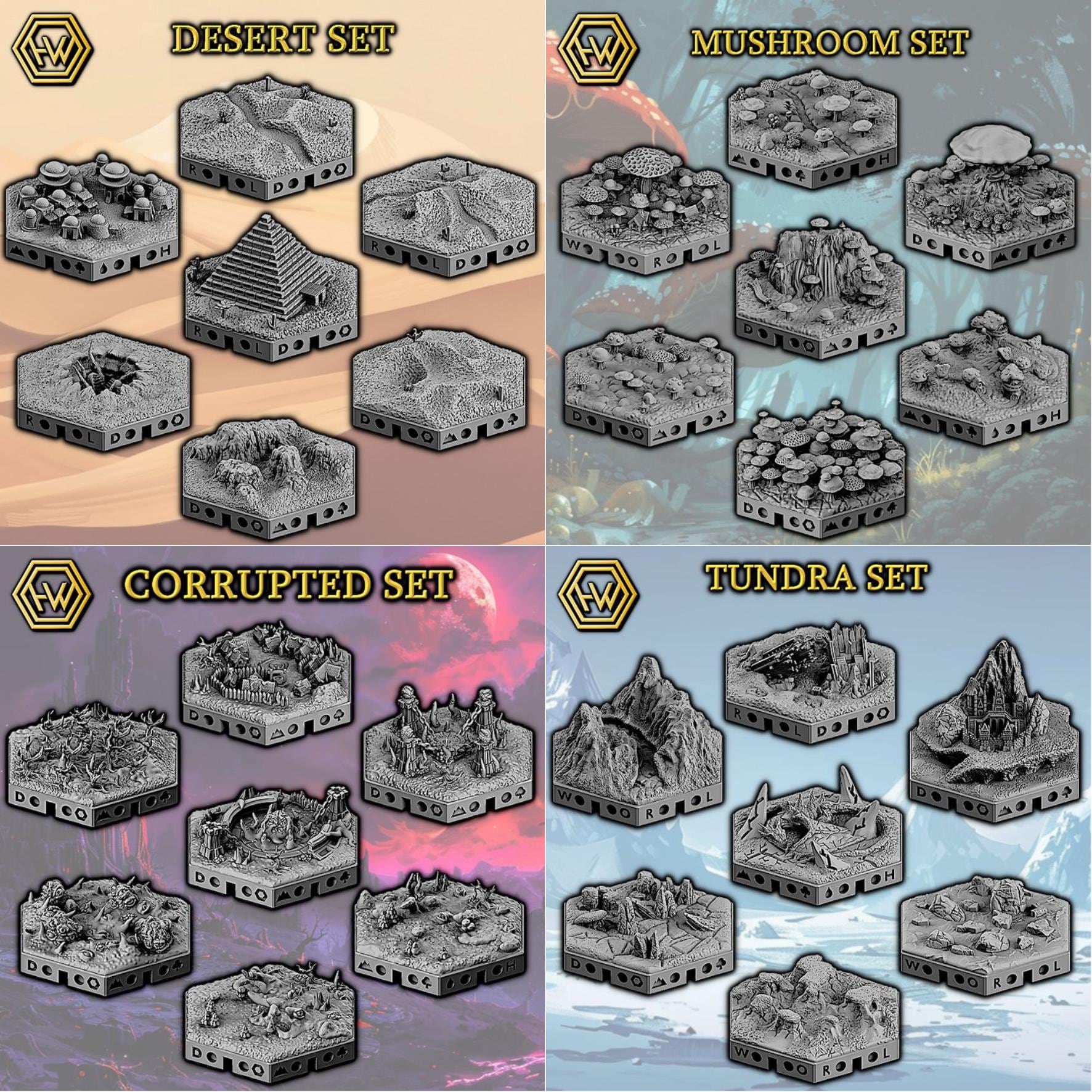 Hexagon Terrain Piece Map Making Modular Wargames Rpgs - Etsy