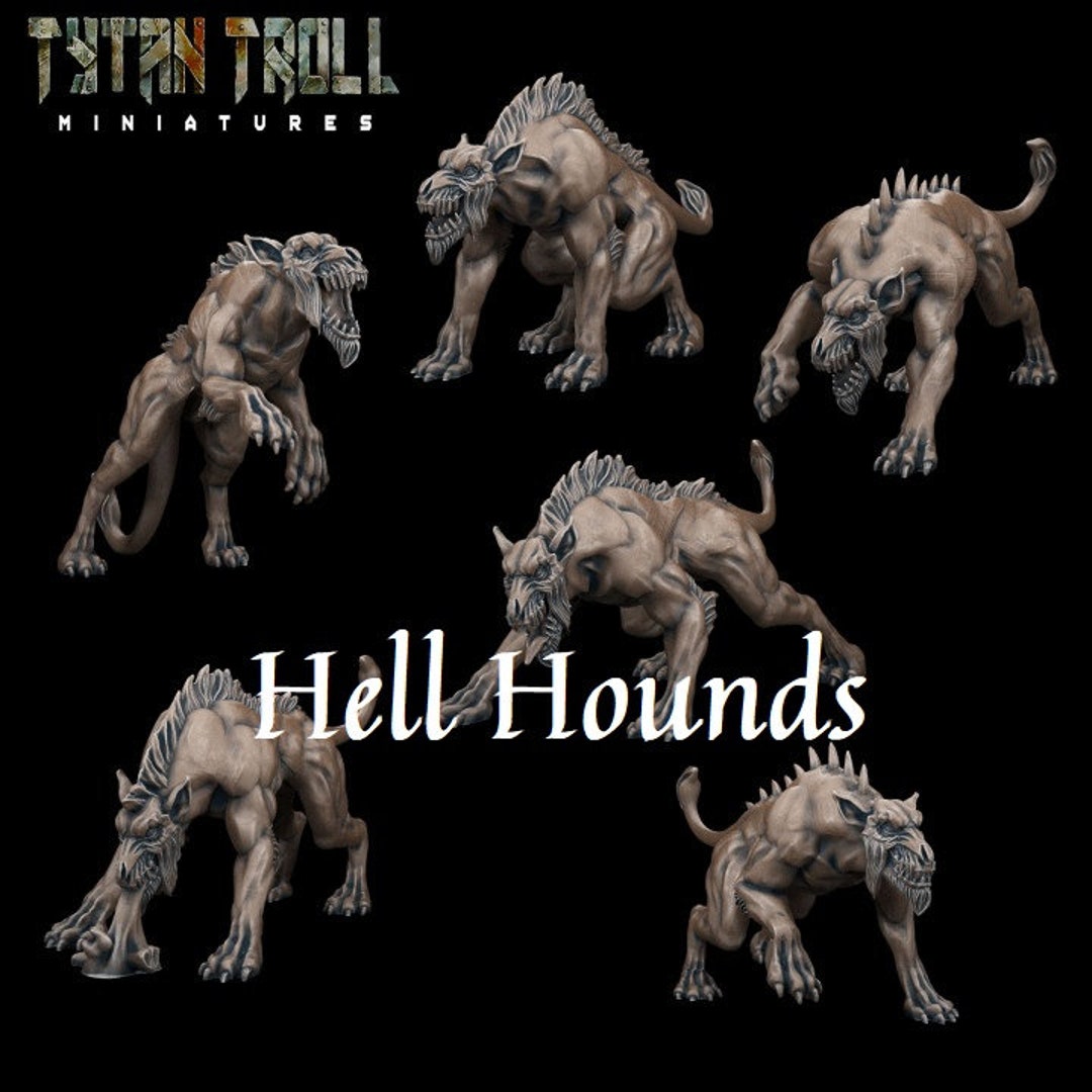 Hell Hound Models for RPG, Wargames, Npcs Strahd Hellhound Dog - Etsy