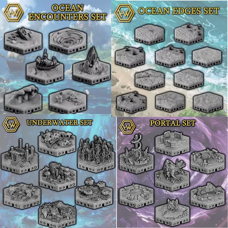 Hexagon Terrain Piece Map Making Modular Wargames Rpgs - Etsy