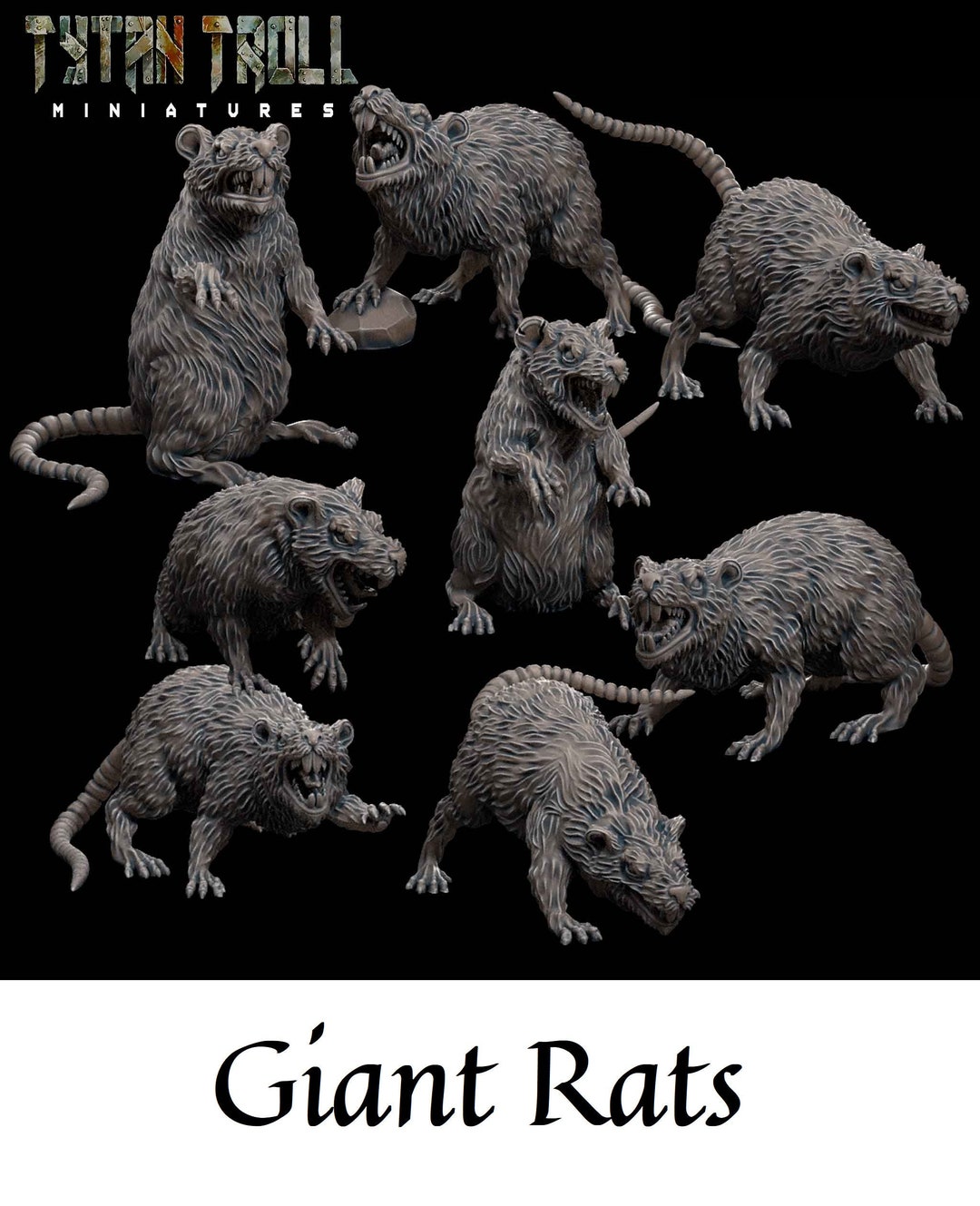 Giant Rats Monsters Npcs for Rpgs Tabletop Games, Dungeons & Dragons ...