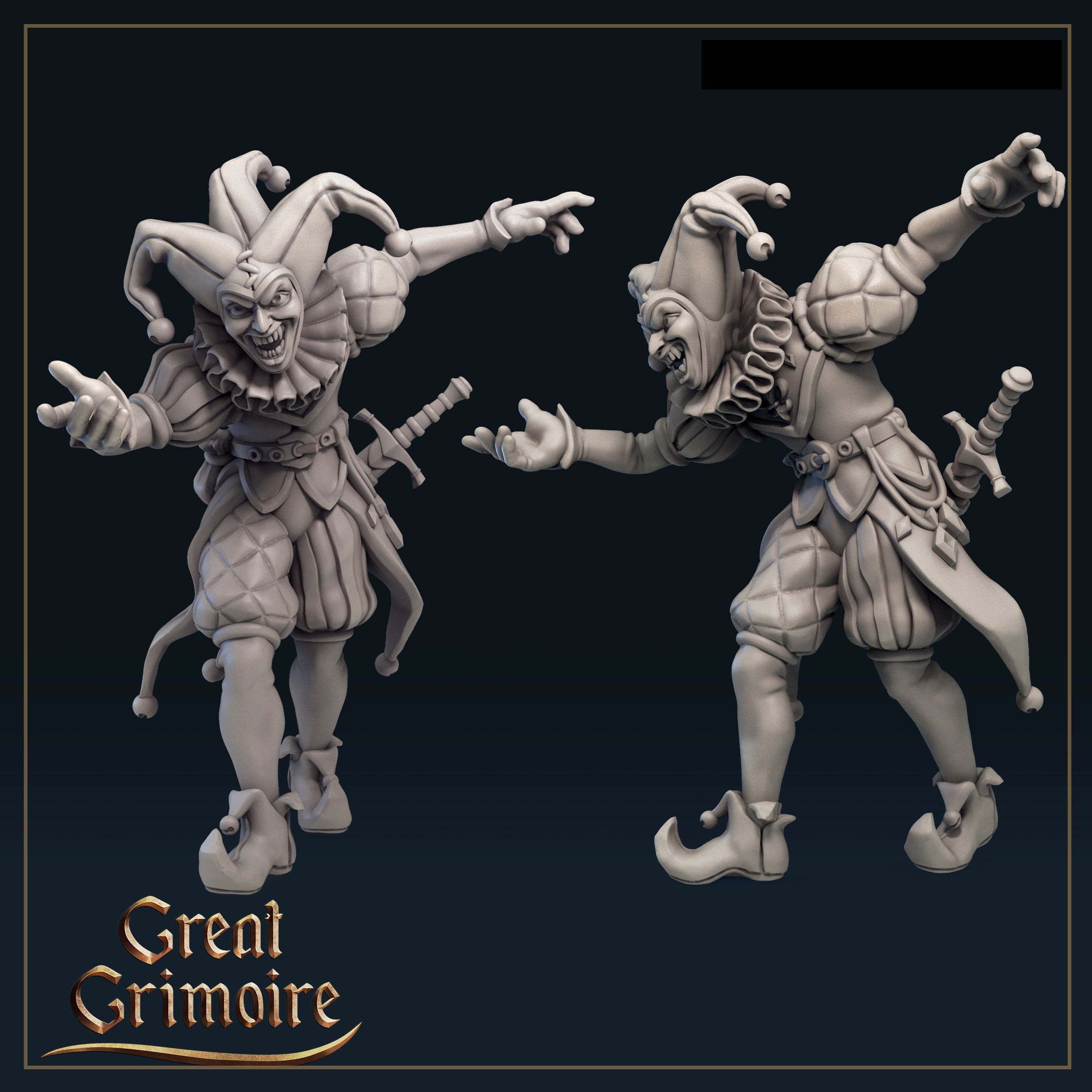 Jester Fool Wizard Monster miniatura Juegos de mesa Pintura - Etsy España