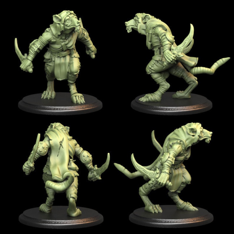 Rat Men Ratman Monster Table Top Games, Wargames Dnd Rpgs - Etsy UK