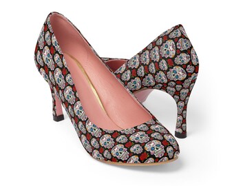Items similar to Spiked Skull High Heels on Etsy