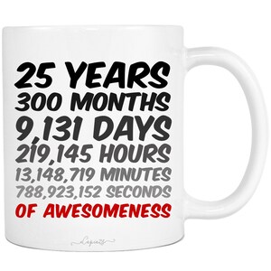 25th Birthday or Anniversary Gift 25 Years of Awesomeness - Etsy