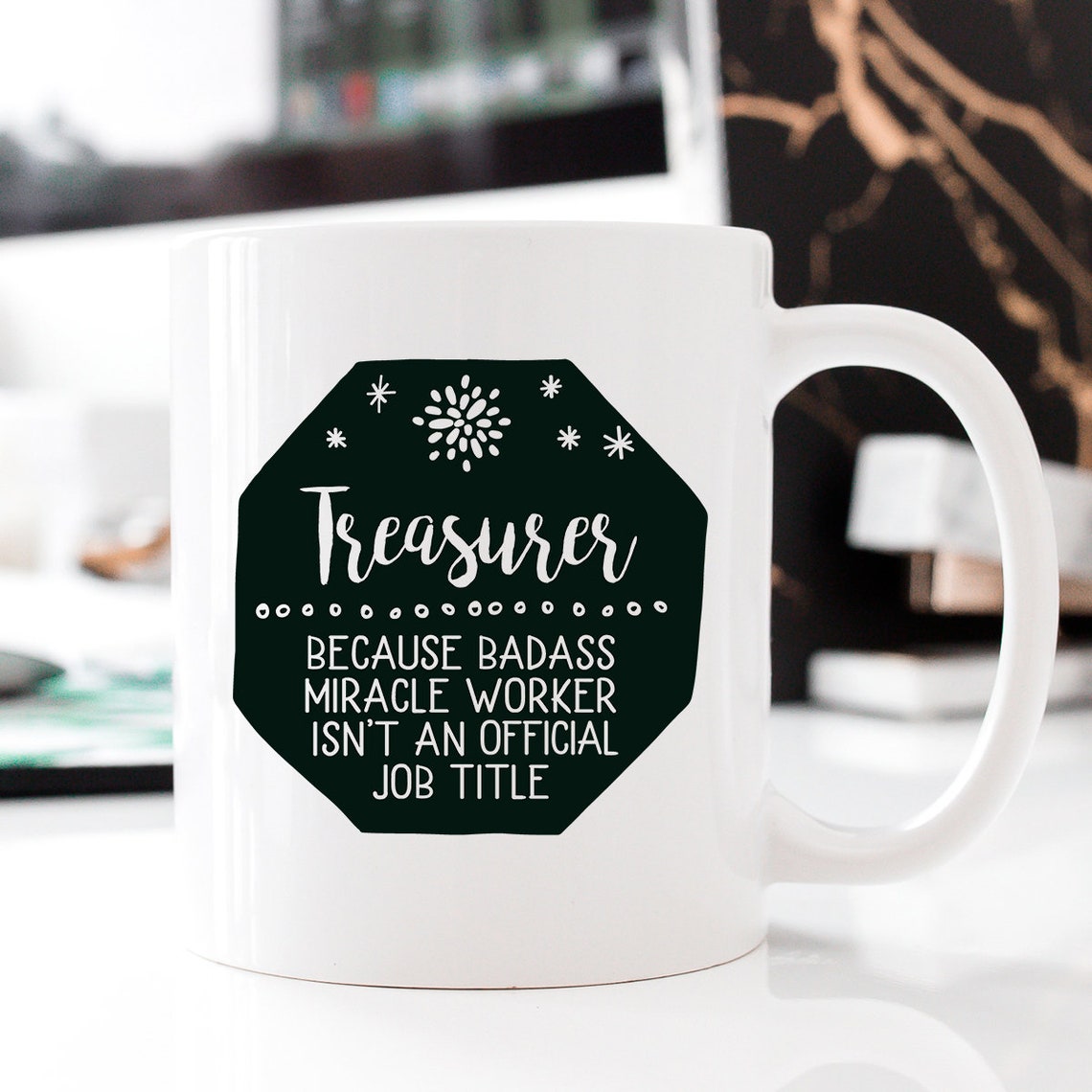 Treasurer Mug Treasurer Quote Mug Because Badass Miracle | Etsy