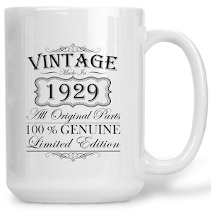 90th Birthday Mug 90th Birthday Gift Vintage 1929 11oz Mug - Etsy