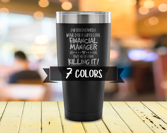Financial Manager Travel Mug, Stainless Steel Tumbler, Super Cool ...