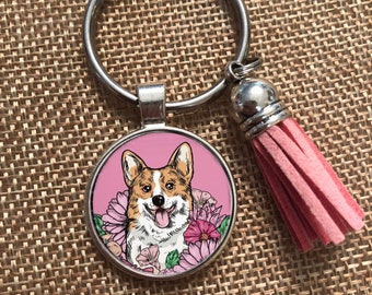 Corgi keychain | Etsy