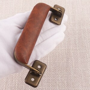 Box Leather Handles,black/bronze Luggage Trunk Handle Replacement ...