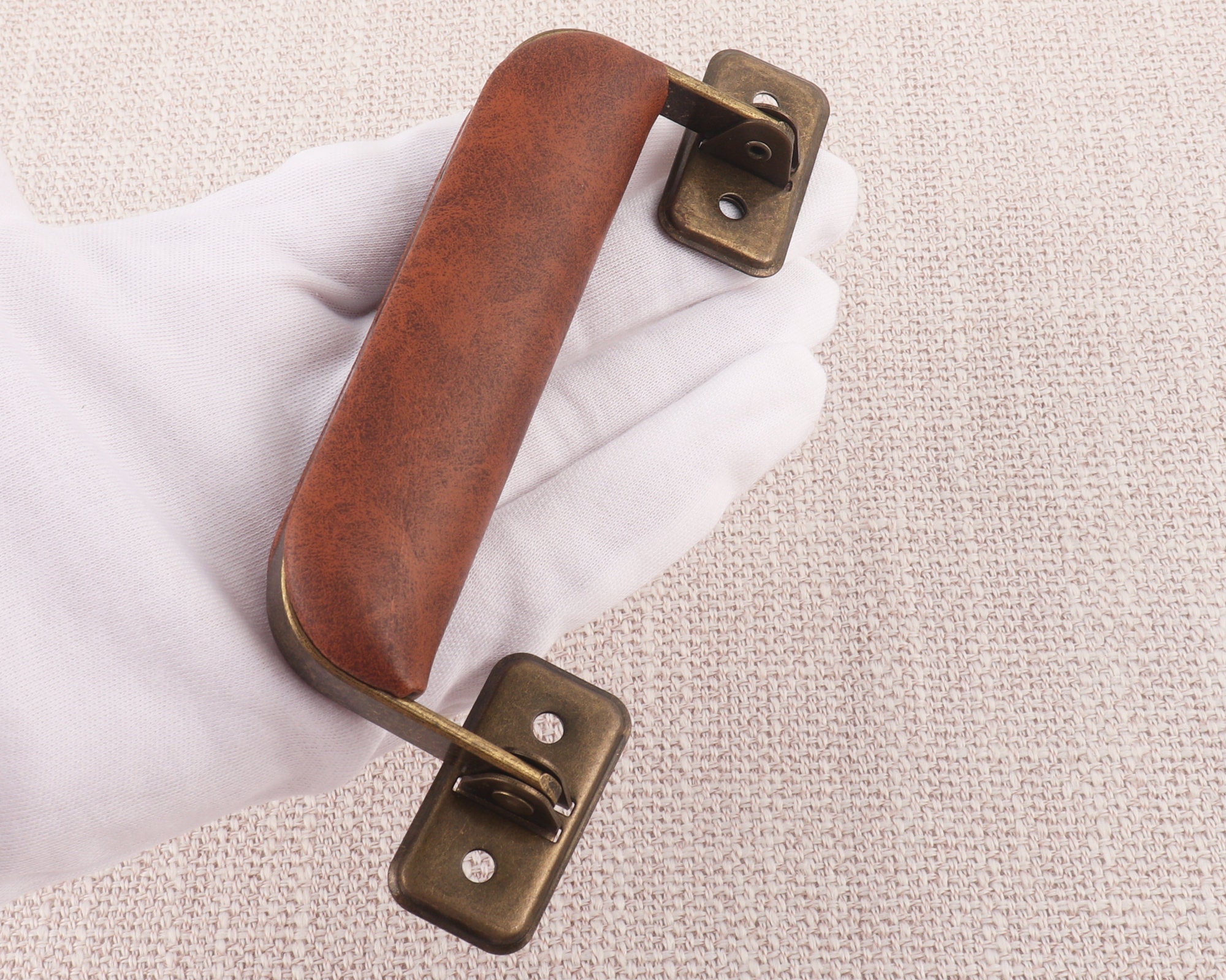 Box Leather Handles,black/bronze Luggage Trunk Handle Replacement ...