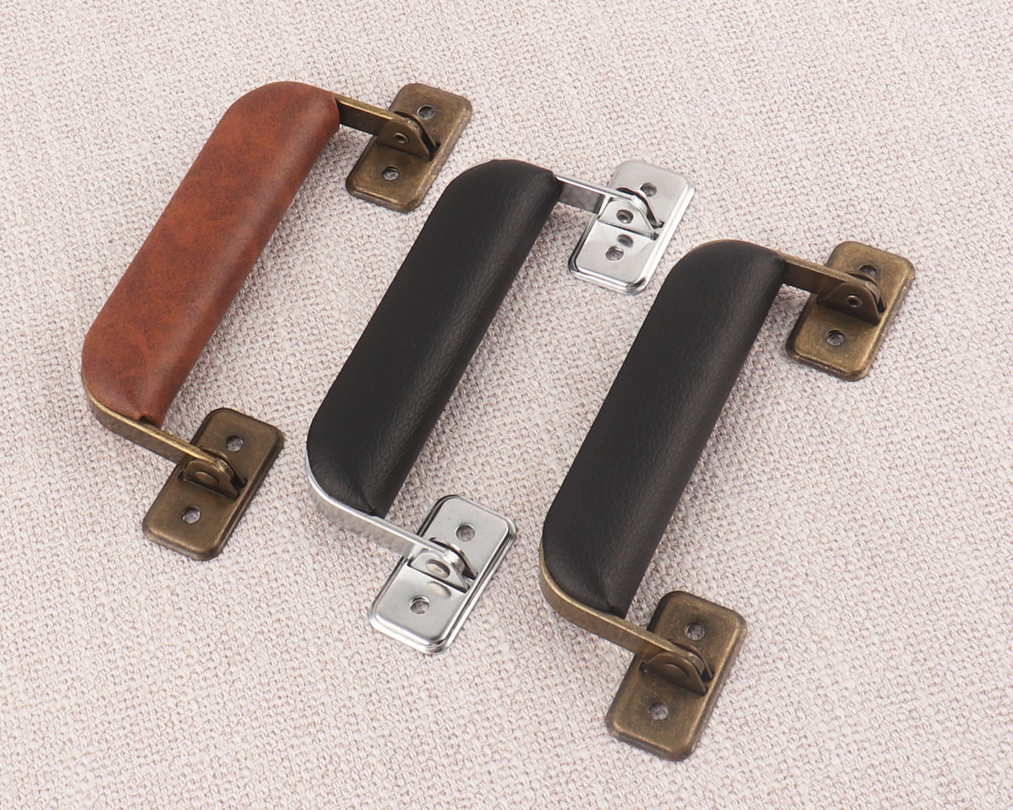 Box Leather Handles,black/bronze Luggage Trunk Handle Replacement ...