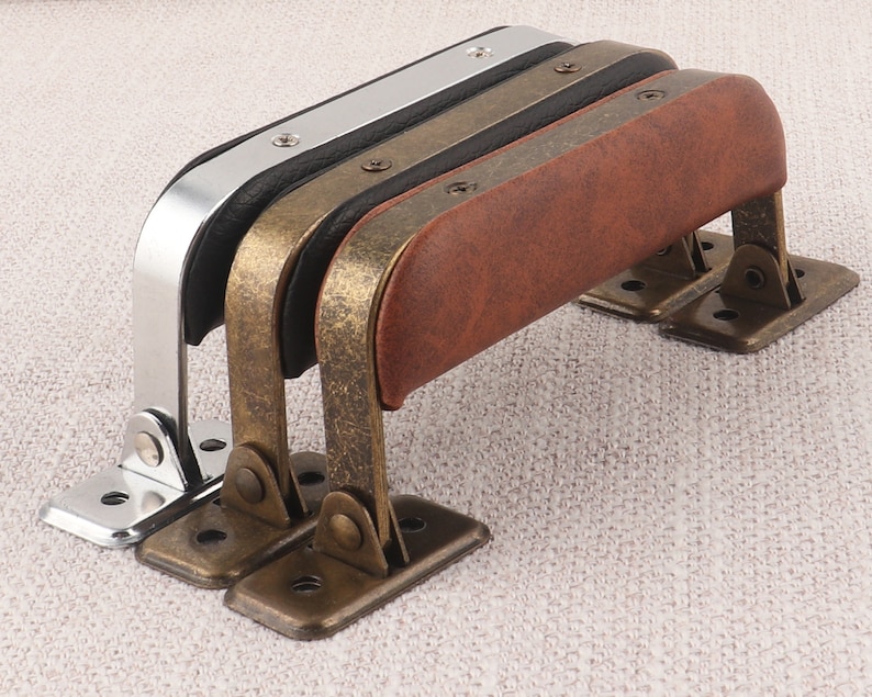 Box Leather Handles,black/bronze Luggage Trunk Handle Replacement ...