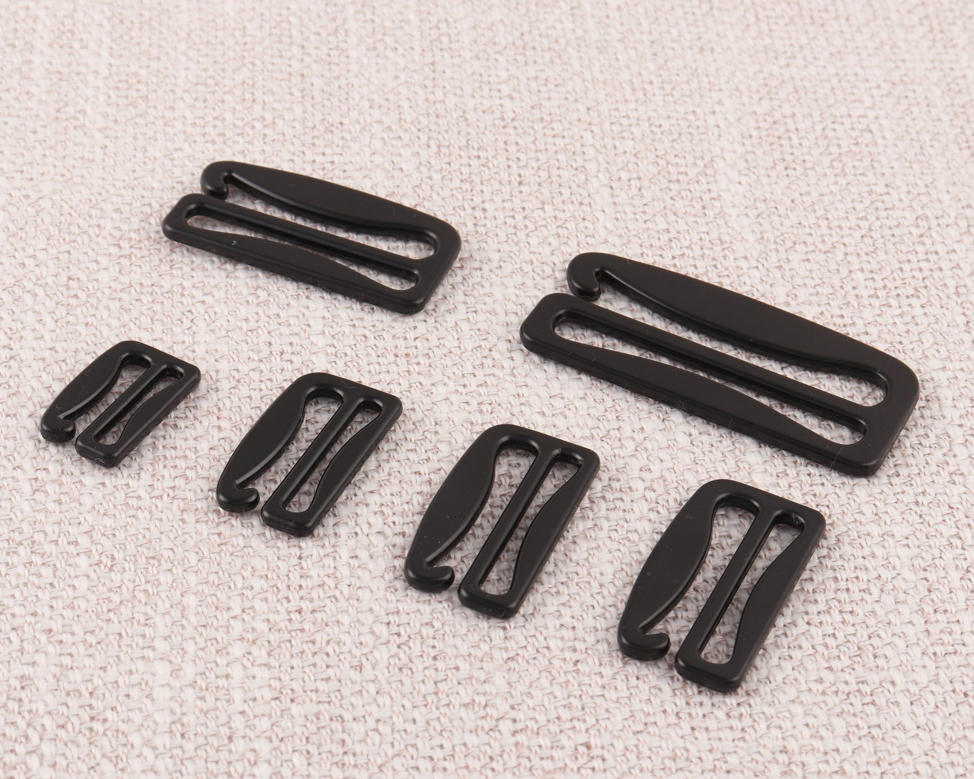 Black Metal Bra G-hooks,19mm/25mm/30mm/32mm/38mm/50mm Swimwear Strap ...