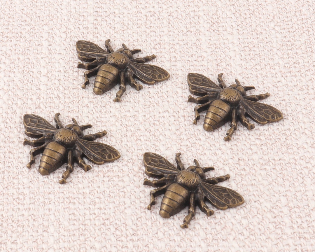 10sets Bronze Bee Rivets,metal Bee Charm Sewing Garment Studs for ...