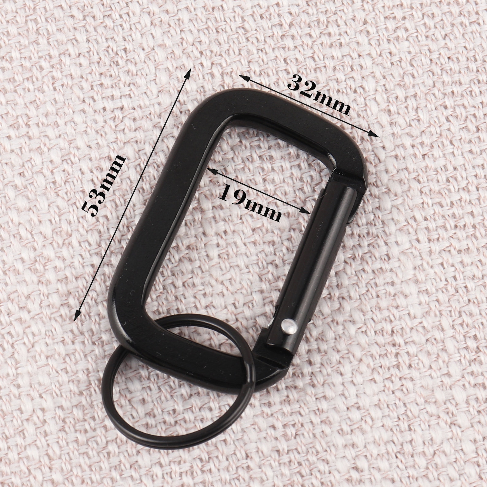 Personalized Square Shape Carabiner With Keyring,engraved Custom ...
