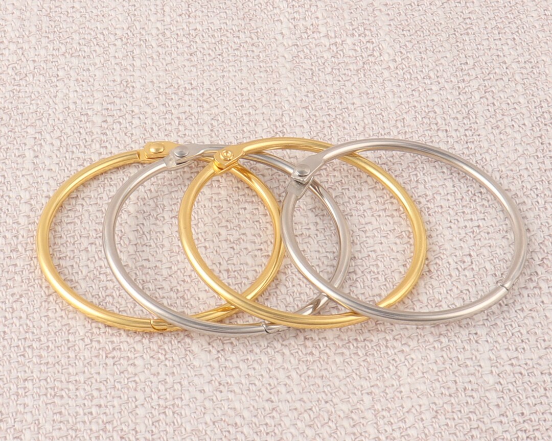 10 Pcs Metal Binding Rings,2 Inch Book Card Binder Snap Ring ...