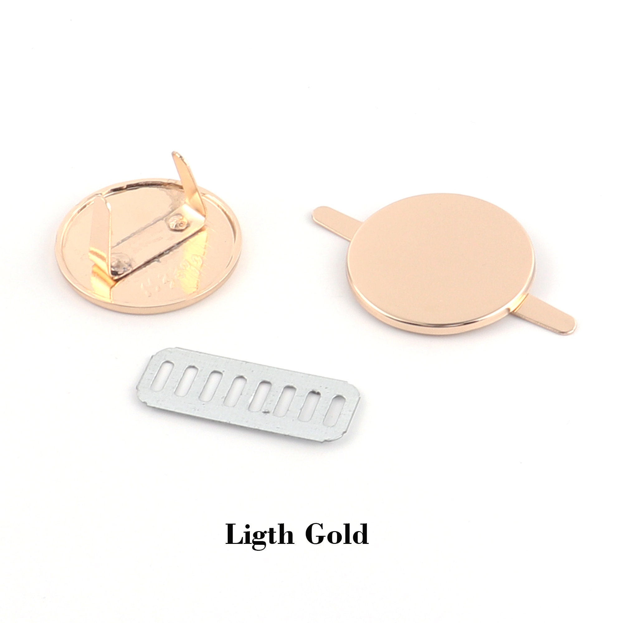 Custom Round Bag Labels,30mm Light Gold/gun Black/silver Metal Blank ...