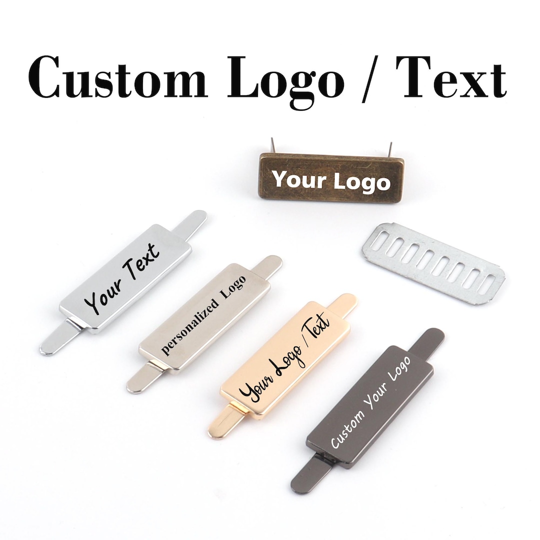 Custom Metal Bag Tags,35x12mm Bronze/silver Rectangle Blank Purse Bag ...