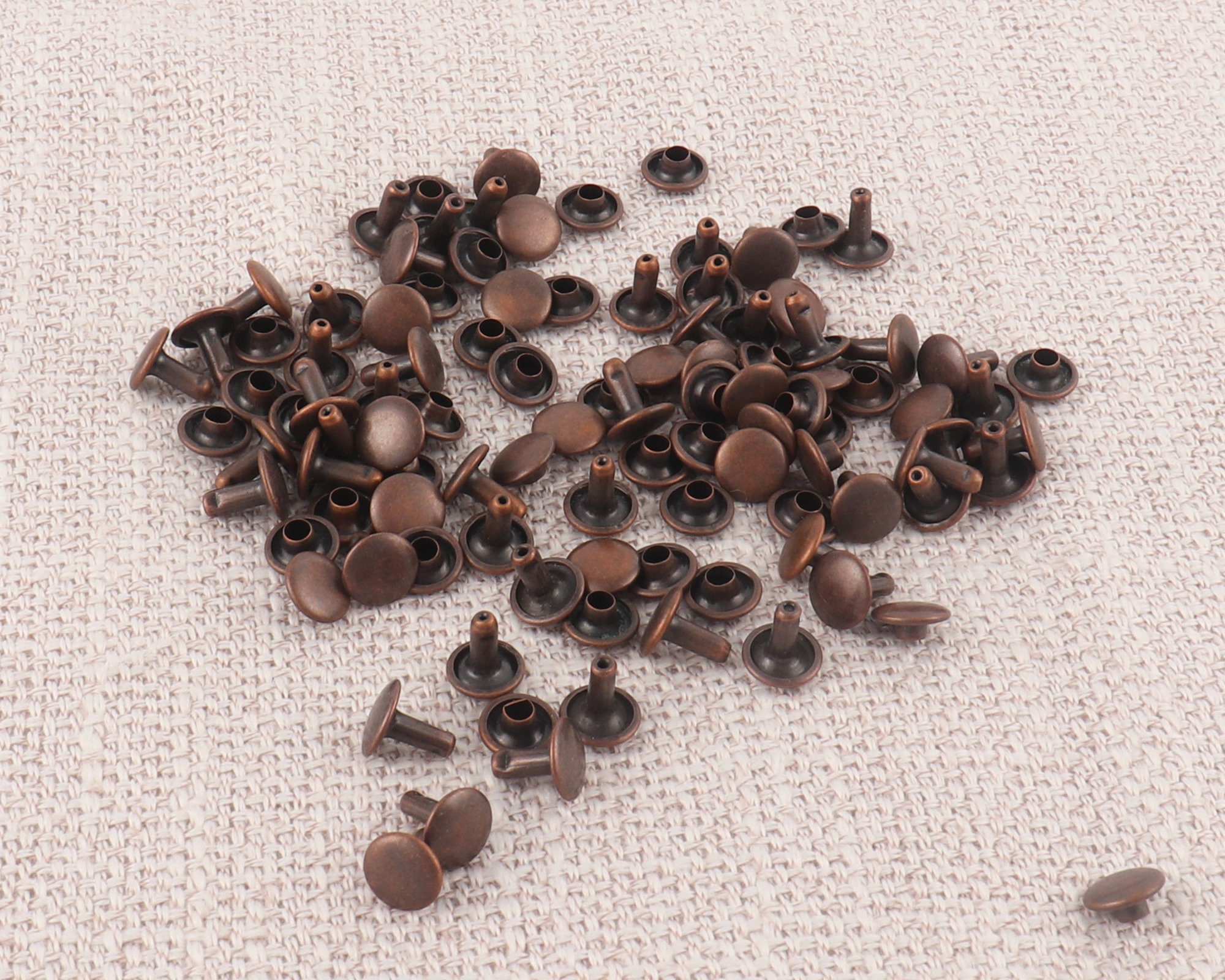 100 Pack Double Caps Rivets9x10mm Metal Rainbow Round Rapid - Etsy