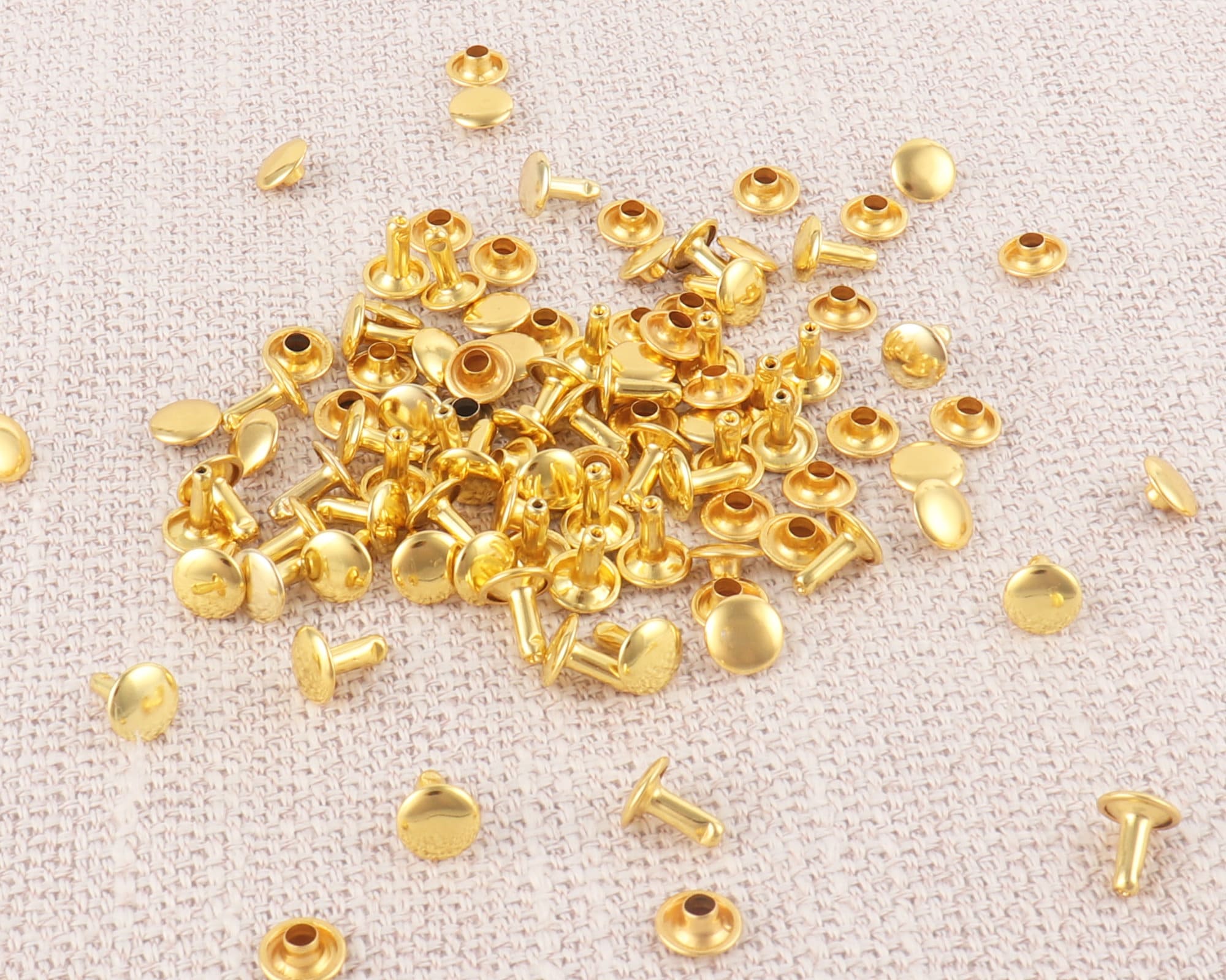 100 Pack Double Caps Rivets9x10mm Metal Rainbow Round Rapid - Etsy