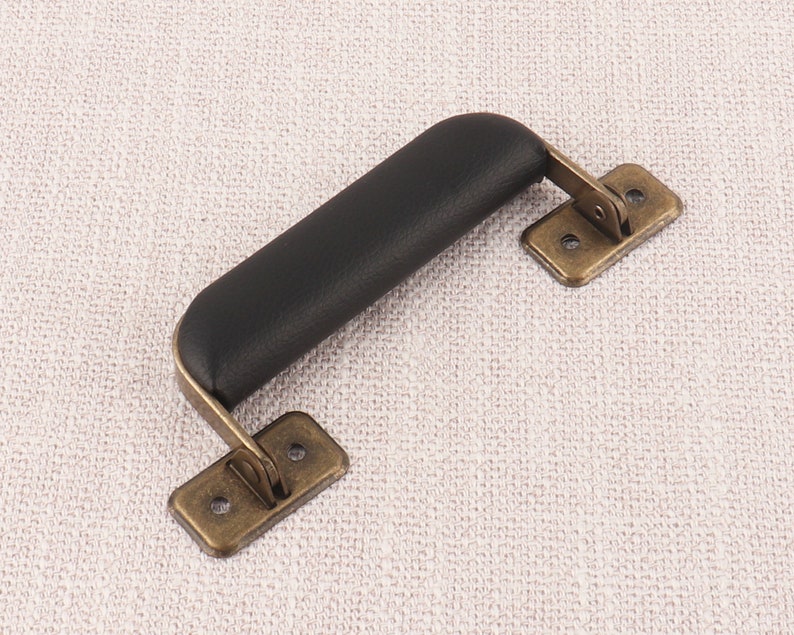Box Leather Handles,black/bronze Luggage Trunk Handle Replacement ...