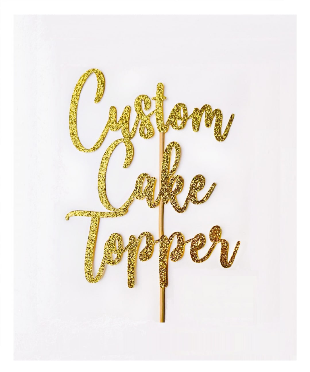 Cake Topper Personalised Custom Cardboard 29 Colour Choices in Glitter ...