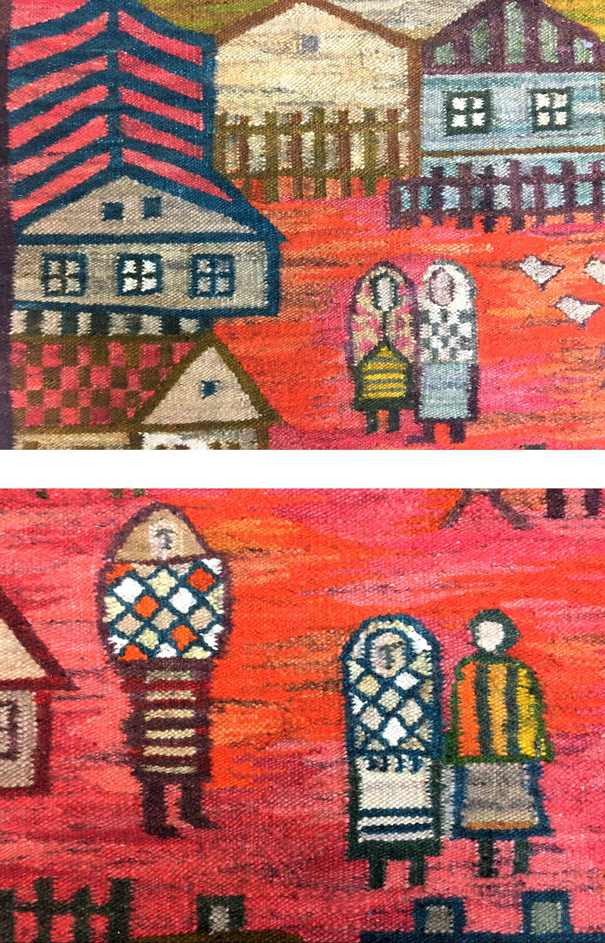 Vintage Rare Handwoven Polish Kilim Rug by Piotr Grabowski for - Etsy