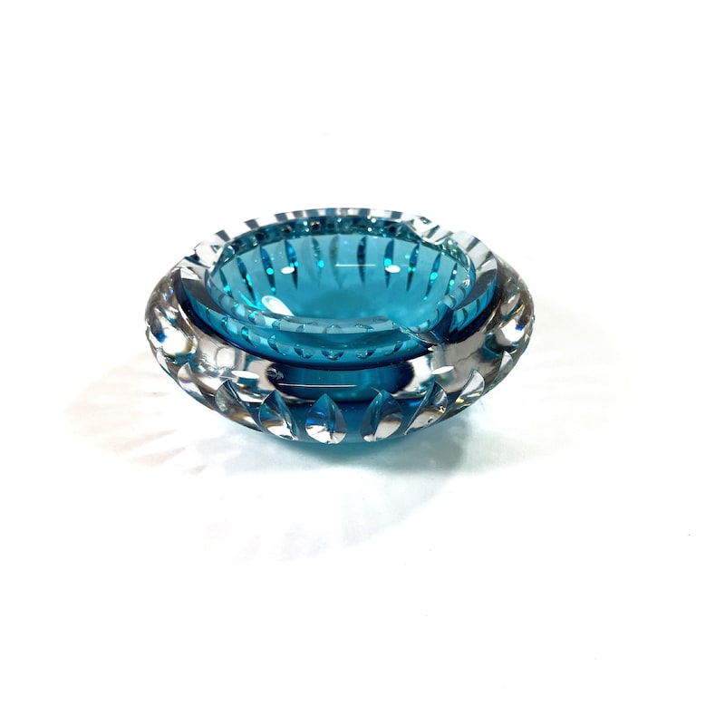 Sommerso Murano Ashtray - Etsy