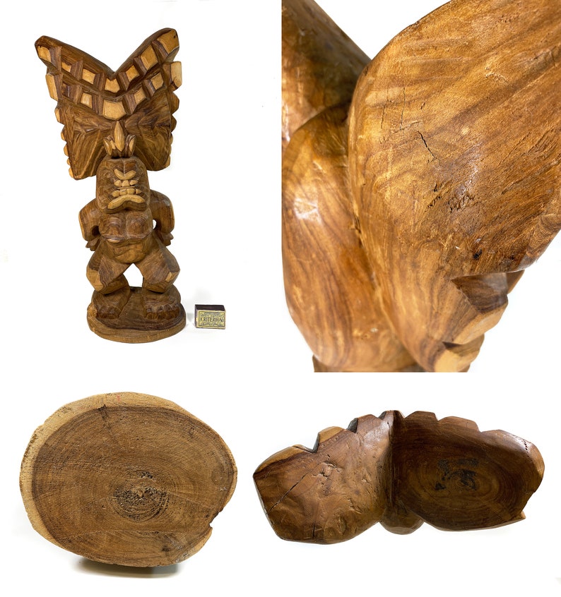 Original Hawaiian Large Tiki Kona Wooden Figure Ku Ka - Etsy