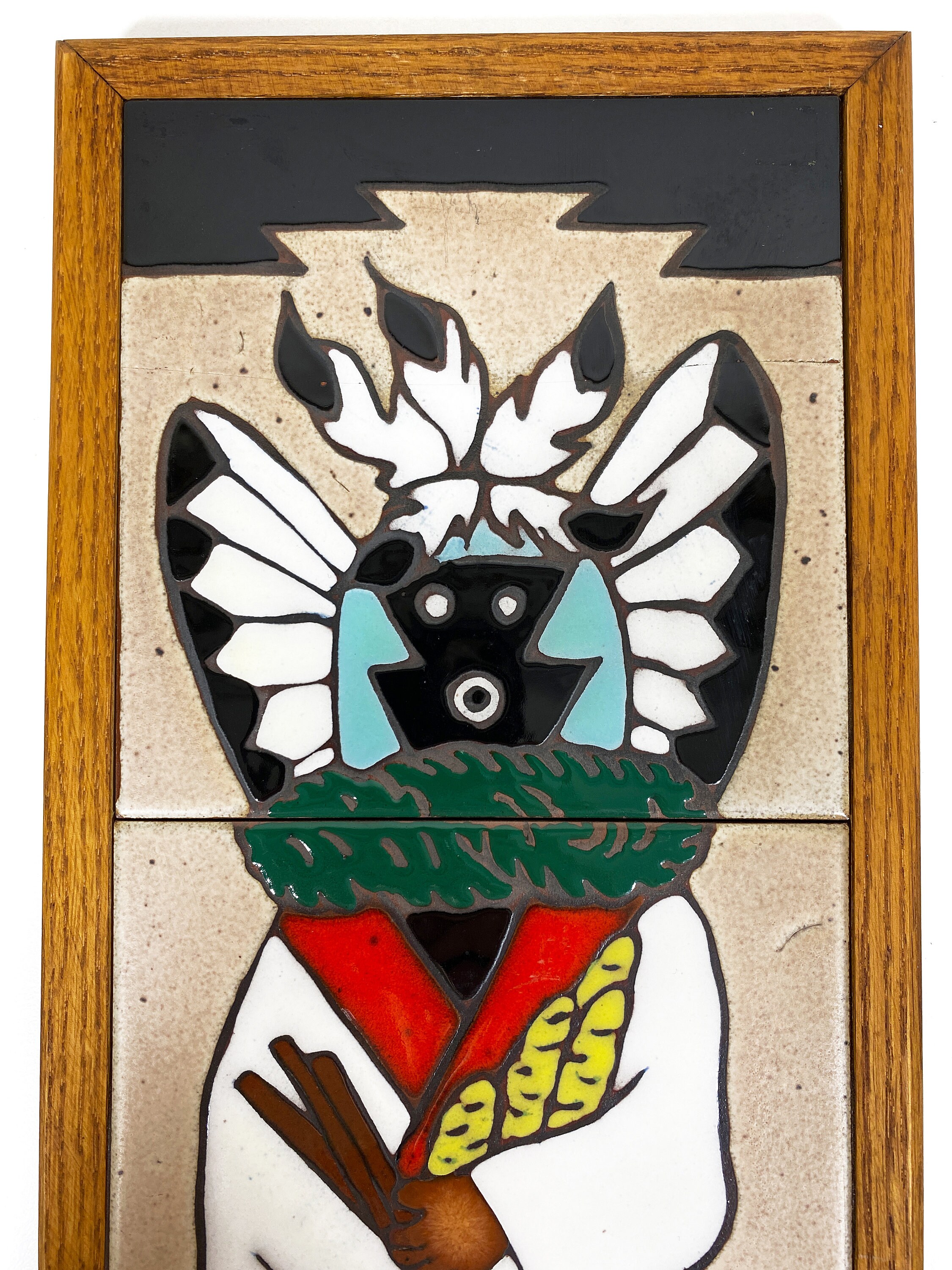 Vintage Southwest Native American Art Tile Hopi Kachina | Etsy