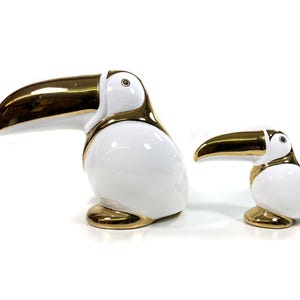 Vintage Formano Ceramic Figures - Toucans - Italian Ceramics - Golden ...