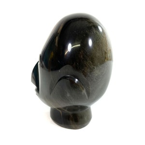 Mid Century Gold Obsidian Aztec Mayan Figurine - Obsidian - 12 Cm High ...