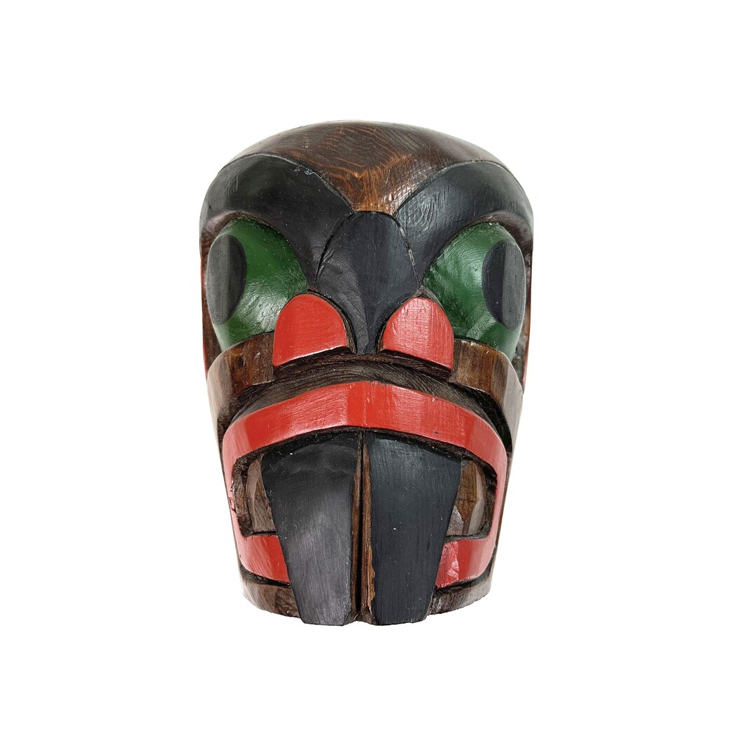 Vintage Willie Hawkins Kwakiutl Mask - Northwest Coast - Carved Cedar ...