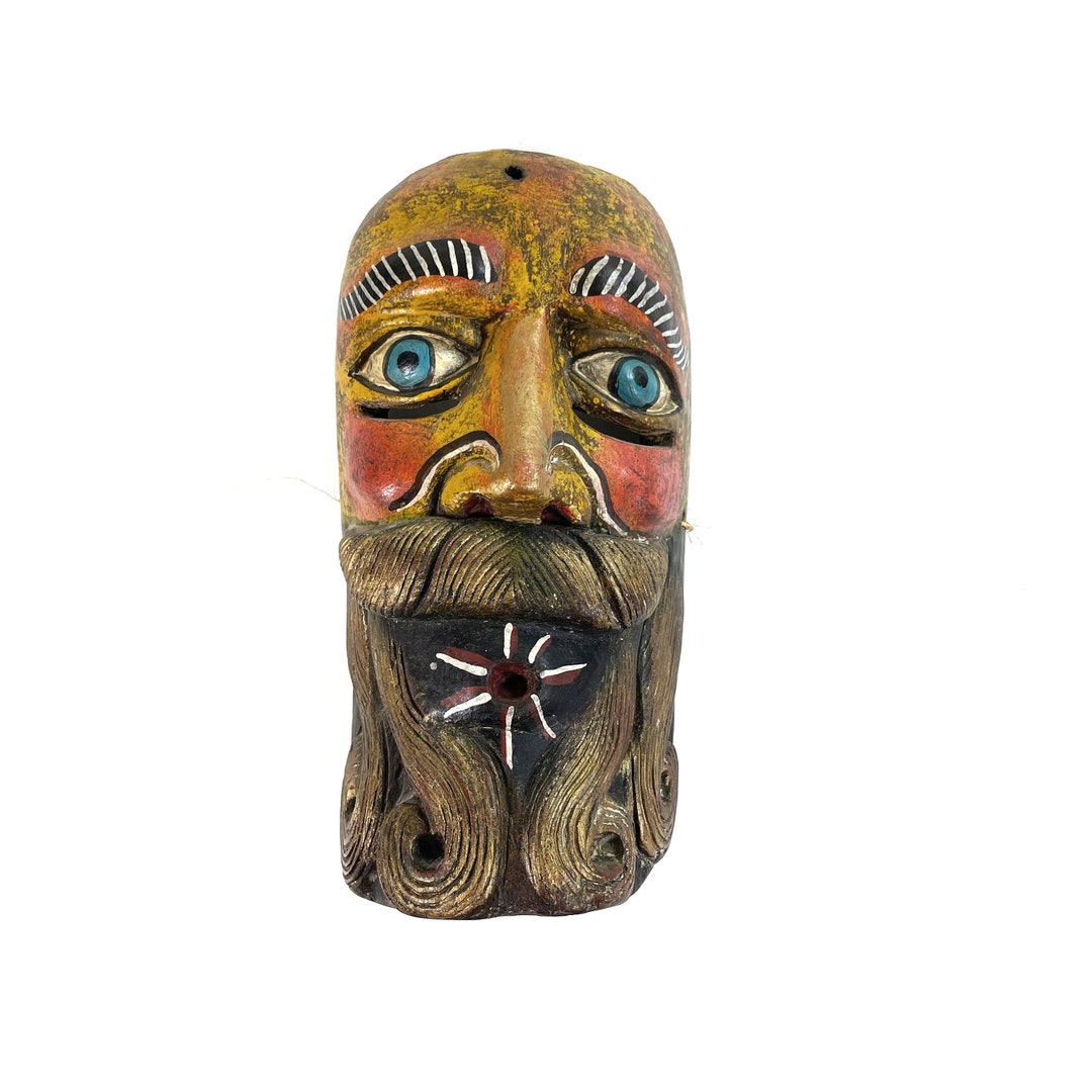 Mid Century Conquistador Dance Mask From Central America - Guatemala ...