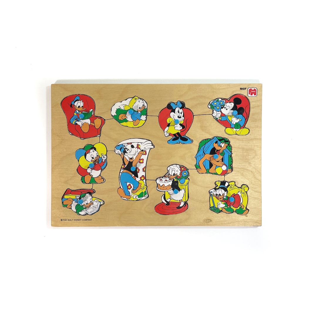 Vintage Walt Disney Character Shaped Picture Puzzle - Jumbo - 1980-90s ...