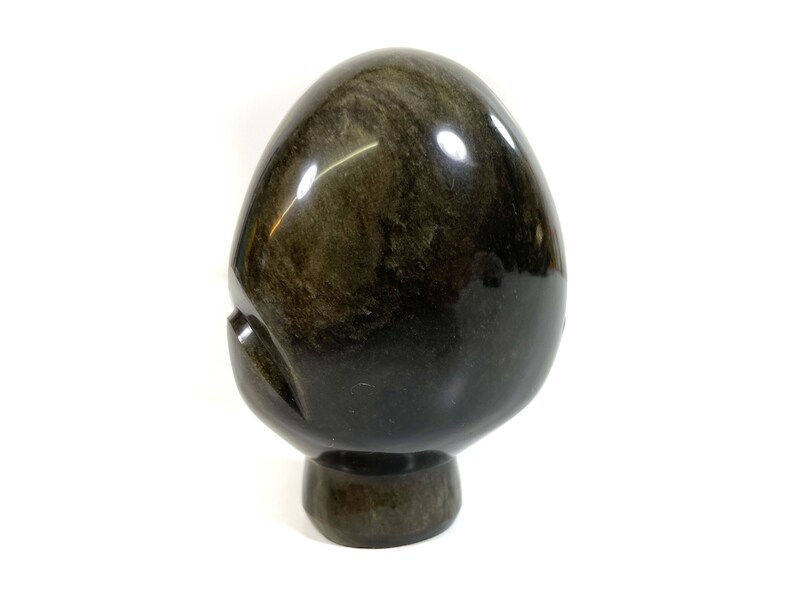 Mid Century Gold Obsidian Aztec Mayan Figurine - Obsidian - 12 Cm High ...